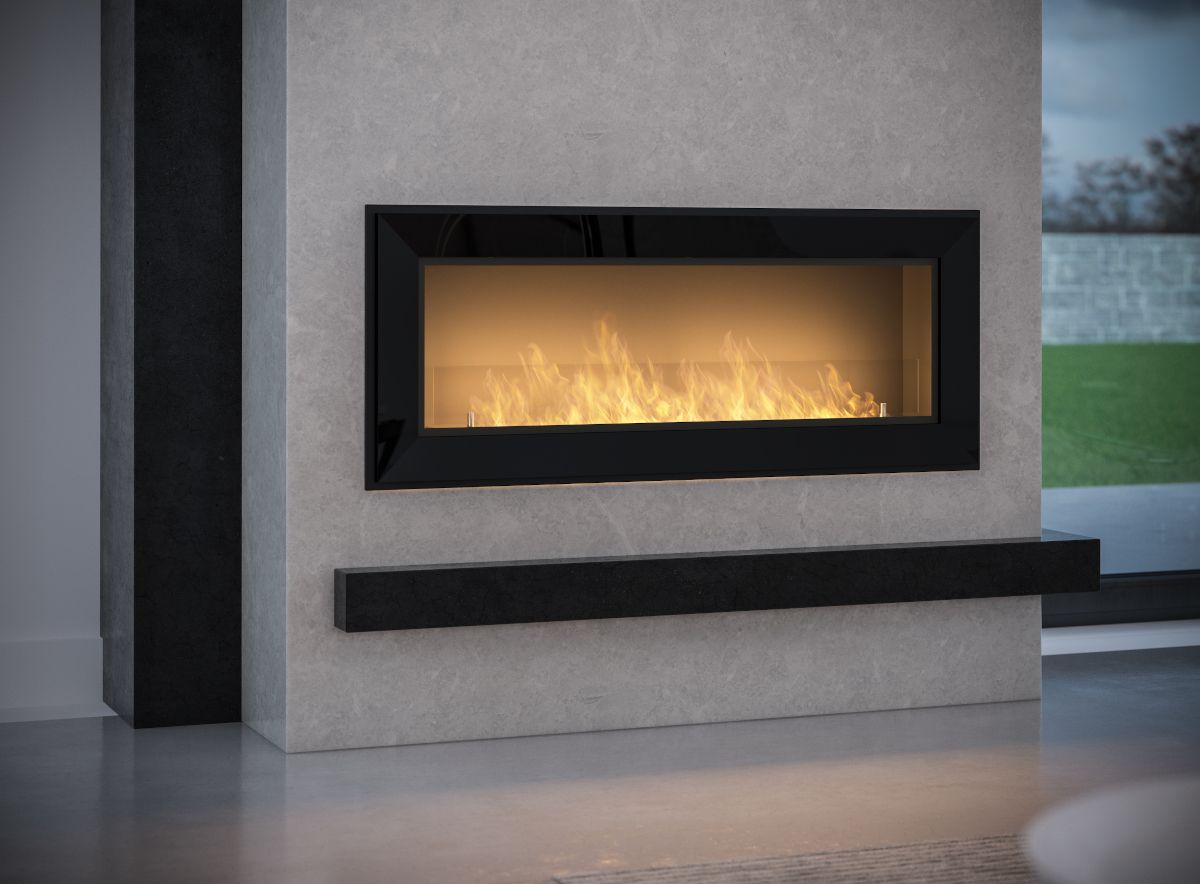 ⭐ Biokominek Simple Fire FRAME 1200 czarny 1200x490 mm